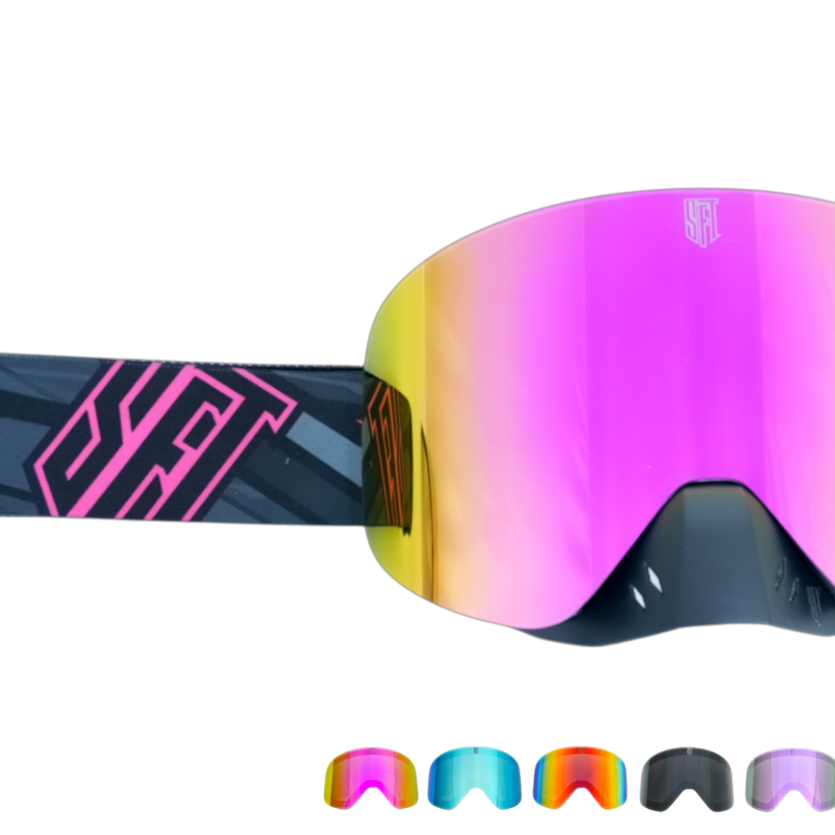 Fast Rave Pink Magnetic Goggles – STUNT FREAKS TEAM