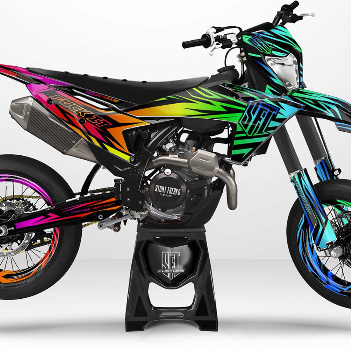 Color Fade Semi Custom Graphics Kit – STUNT FREAKS TEAM