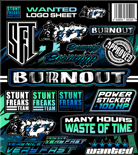 Wanted Logo Sheet – STUNT FREAKS TEAM