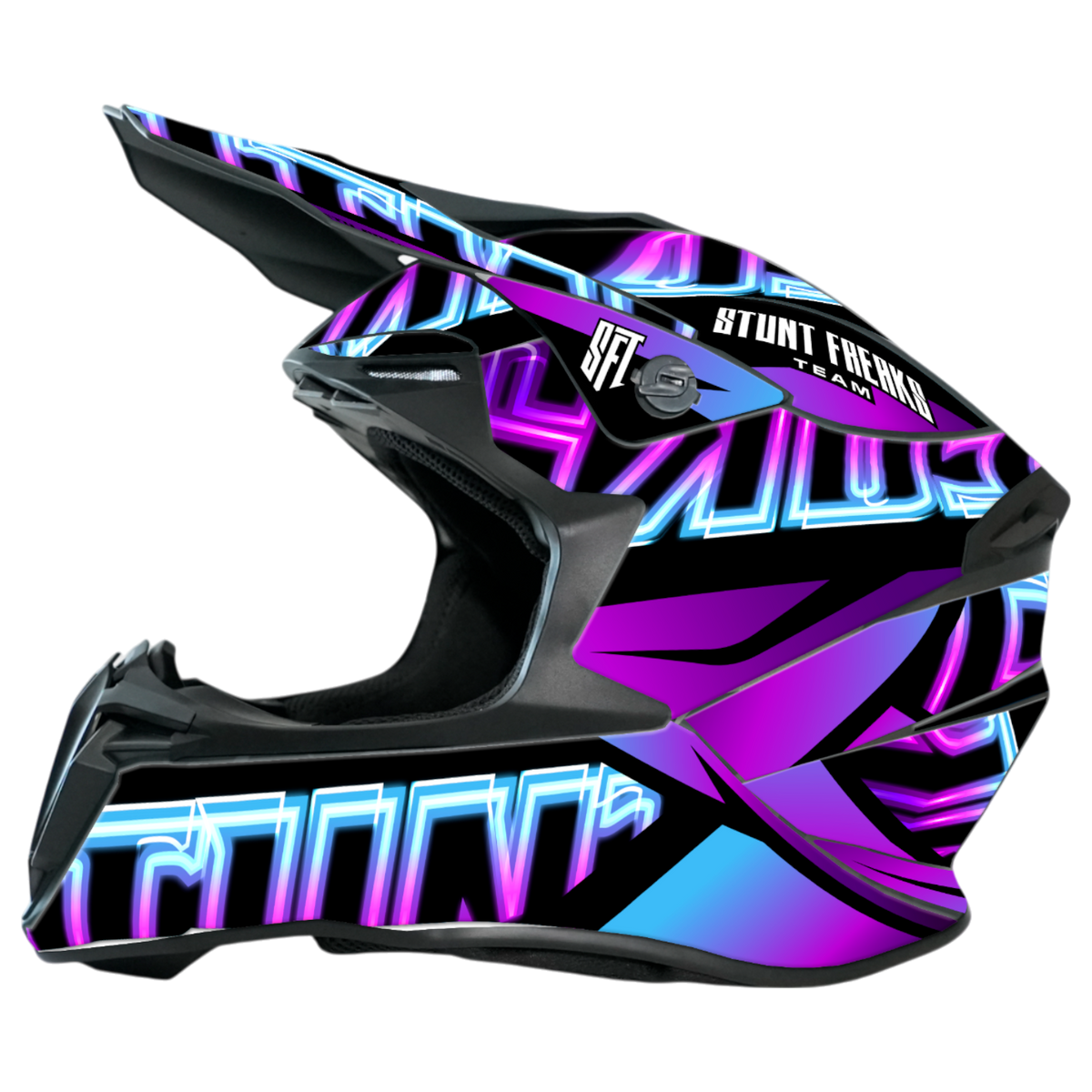 SFT Neo Purple Helmet – STUNT FREAKS TEAM